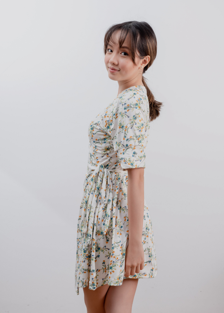 White Floral Sexy Wrap Dress – Elloux Clothing