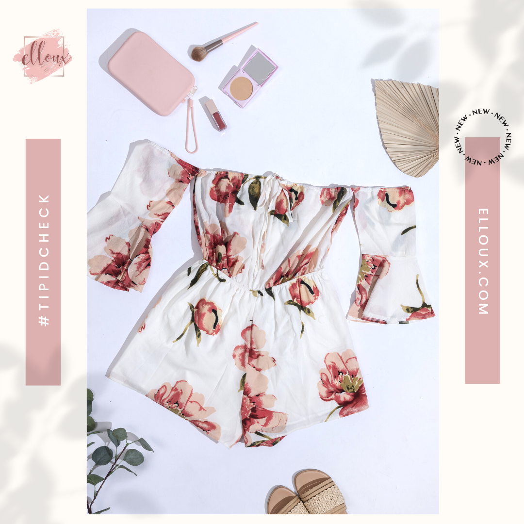 Floral Off-Shoulder Romper – Elloux Clothing